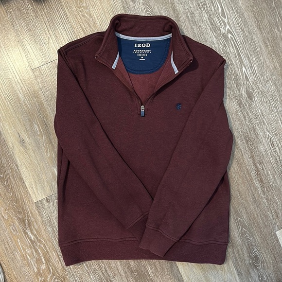 Izod | Sweaters | Burgundy Izod Quarter Zip | Poshmark